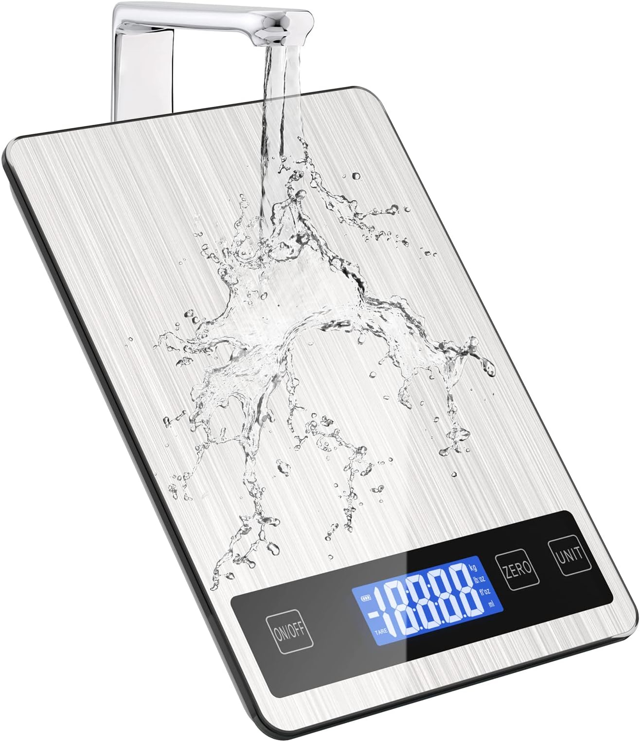 Digital Kitchen Scales 15KG/33lb with Stainless Tempered Glass ...