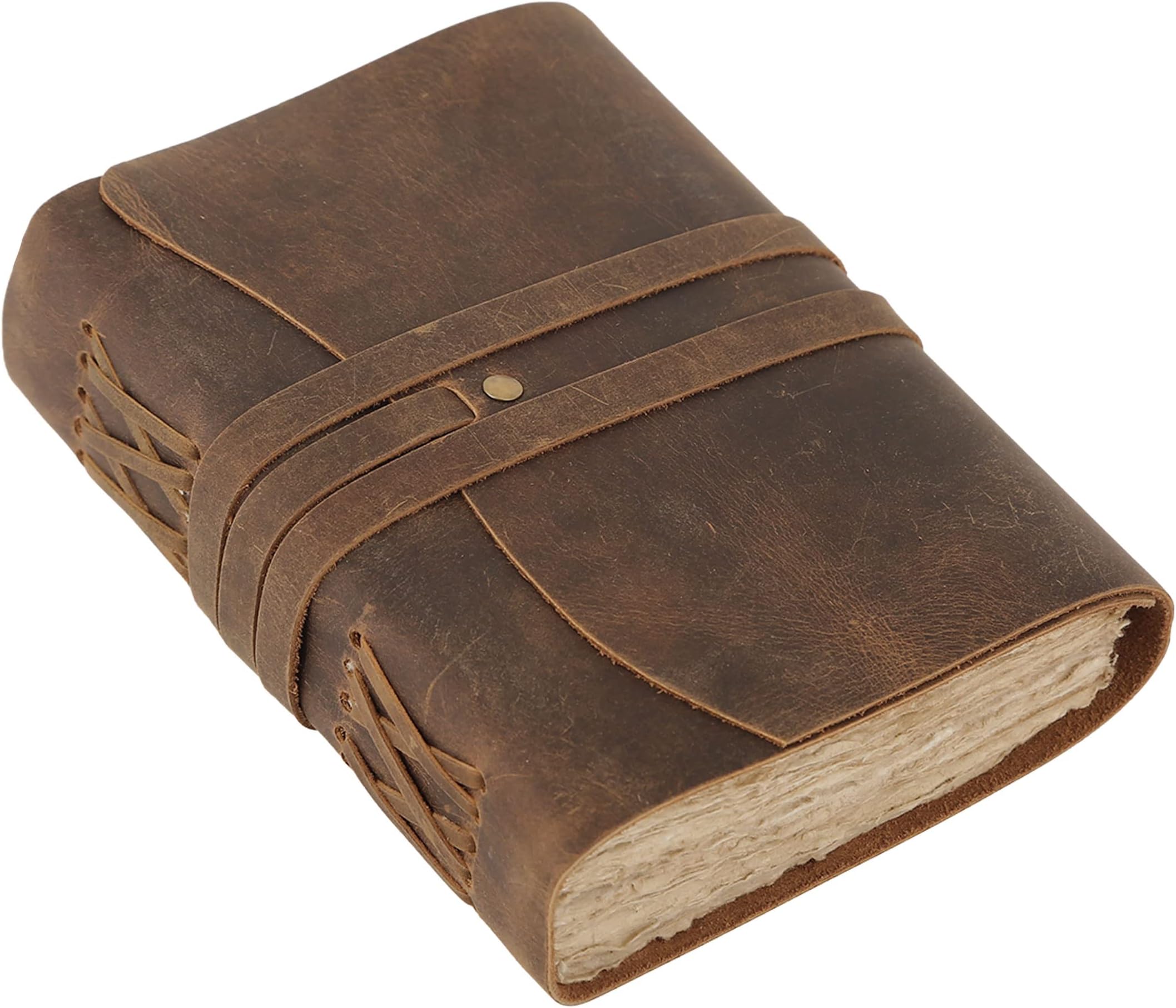 Amazon.com : Handmade Leather Journal/Writing Notebook Diary/Bound ...