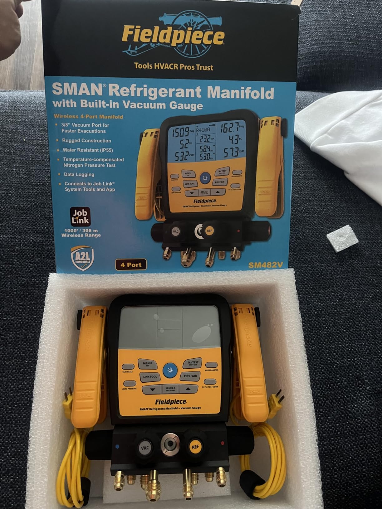 $25/mo - Finance Fieldpiece SM482V Wireless 4-Port SMAN Refrigerant ...