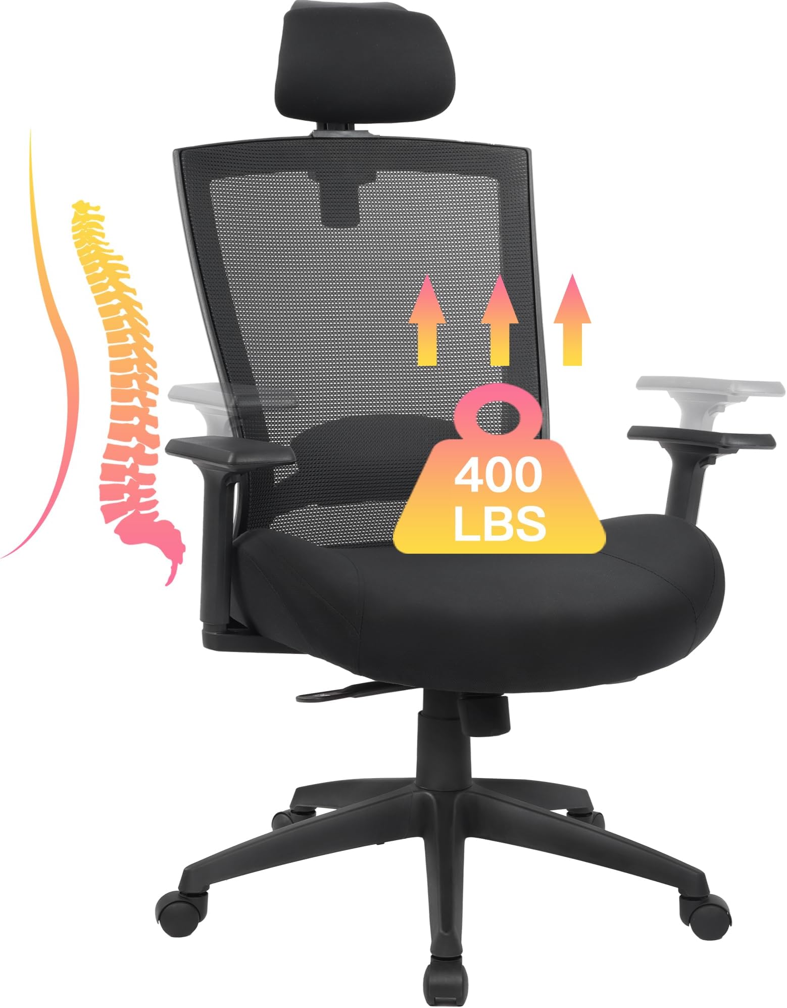 Amazon.com: Ergonomic Office Chair for Big and Tall People Computer ...