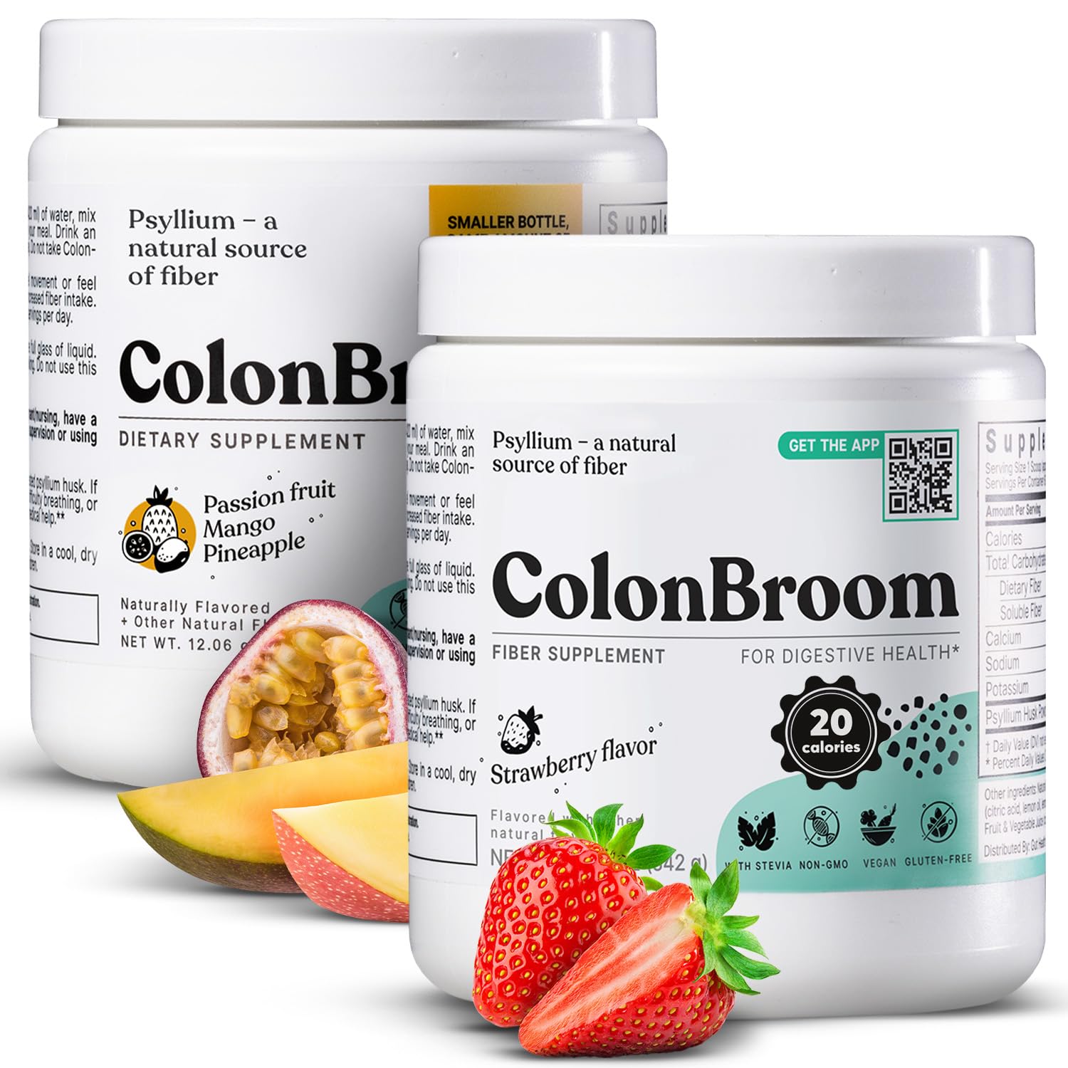 Amazon.com: ColonBroom Polvo de cáscara de psyllium (fresa y frutas ...