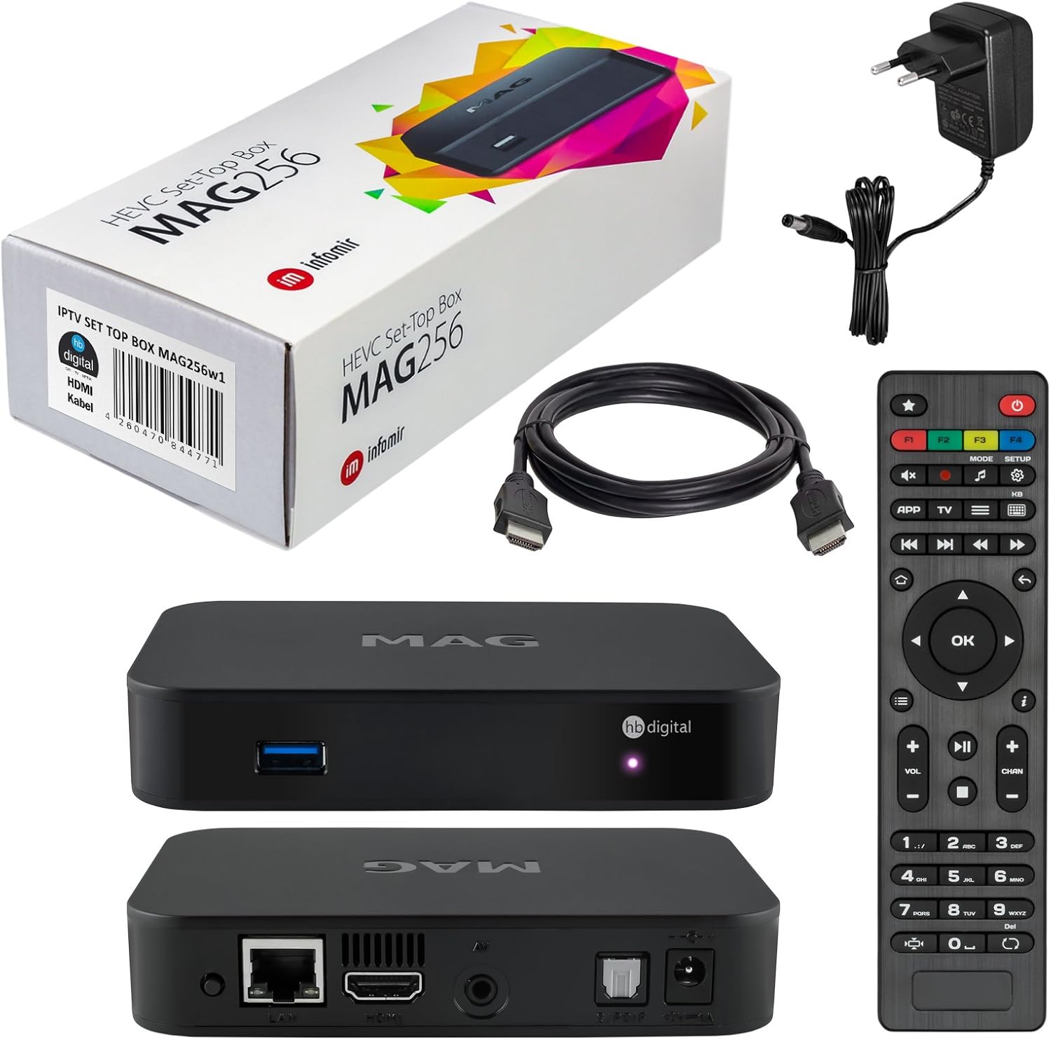 MAG 256w1 Original Infomir / HB-DIGITAL IPTV SET TOP BOX avec WLAN ...