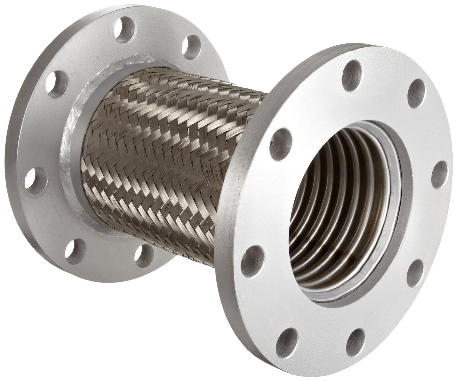 Flexicraft FFS Stainless Steel Short Flanged Braided Flexible Connector ...