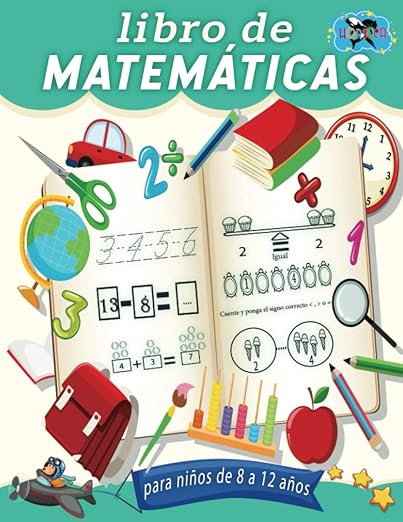 libro de matemáticas para niños de 8 a 12 años: Seguimiento de números ...