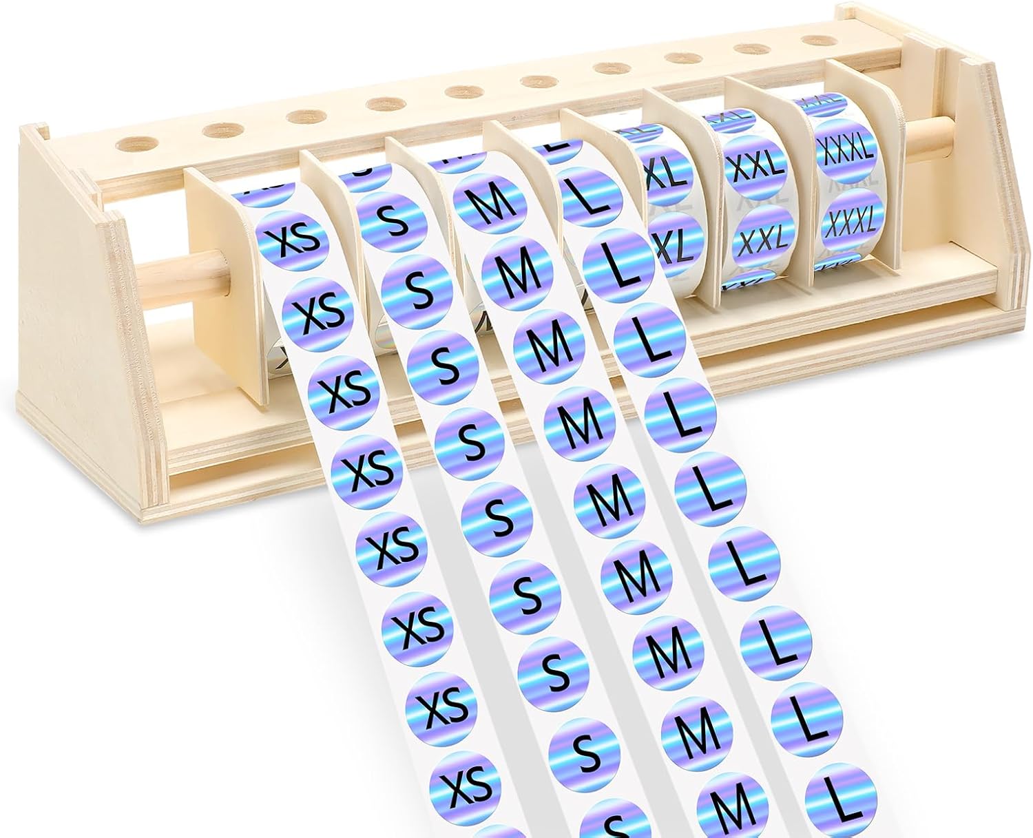 Amazon.com : Menkxi 3500 Pcs Clothing Size Stickers Labels with Wooden ...
