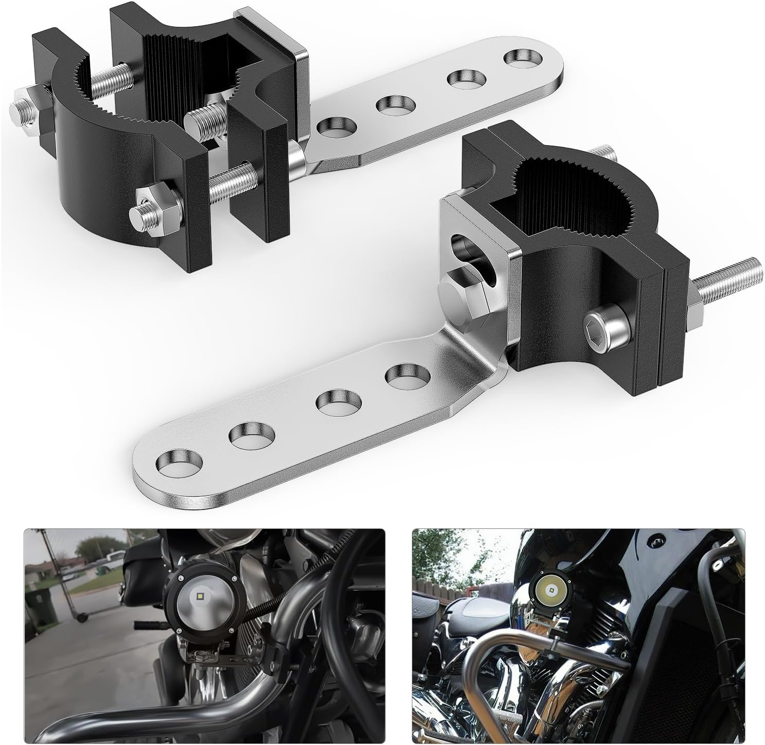 Amazon.com: Nilight Motorcycle Light Bar Tube Clamp Bracket Fit from 0. ...