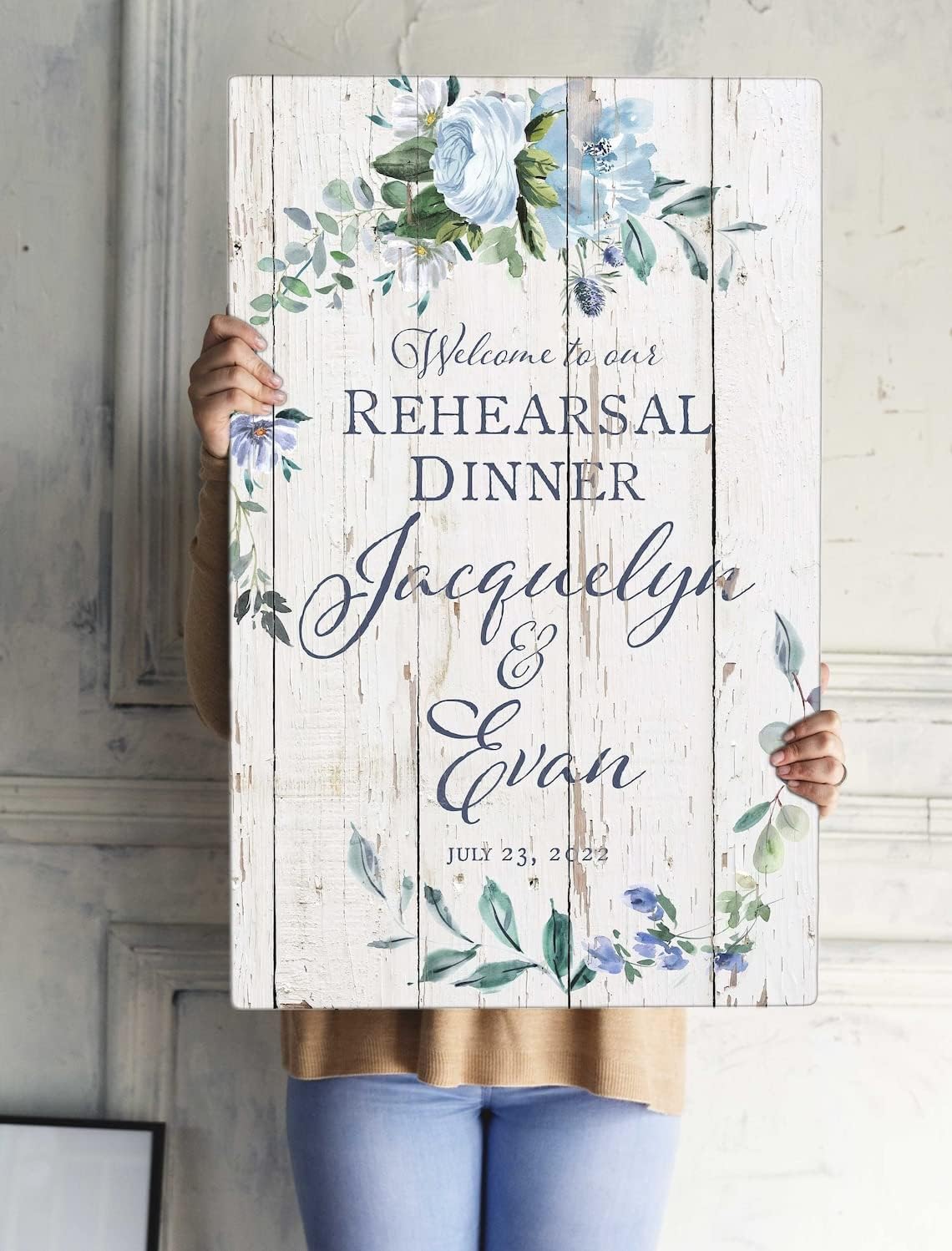Amazon.com: Rehearsal Dinner, Wedding Rehearsal Sign, Large Welcome ...