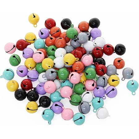 Amazon.com: 100Pcs Jingle Bells, BetterJonny 14mm Small Craft Bells 10 ...