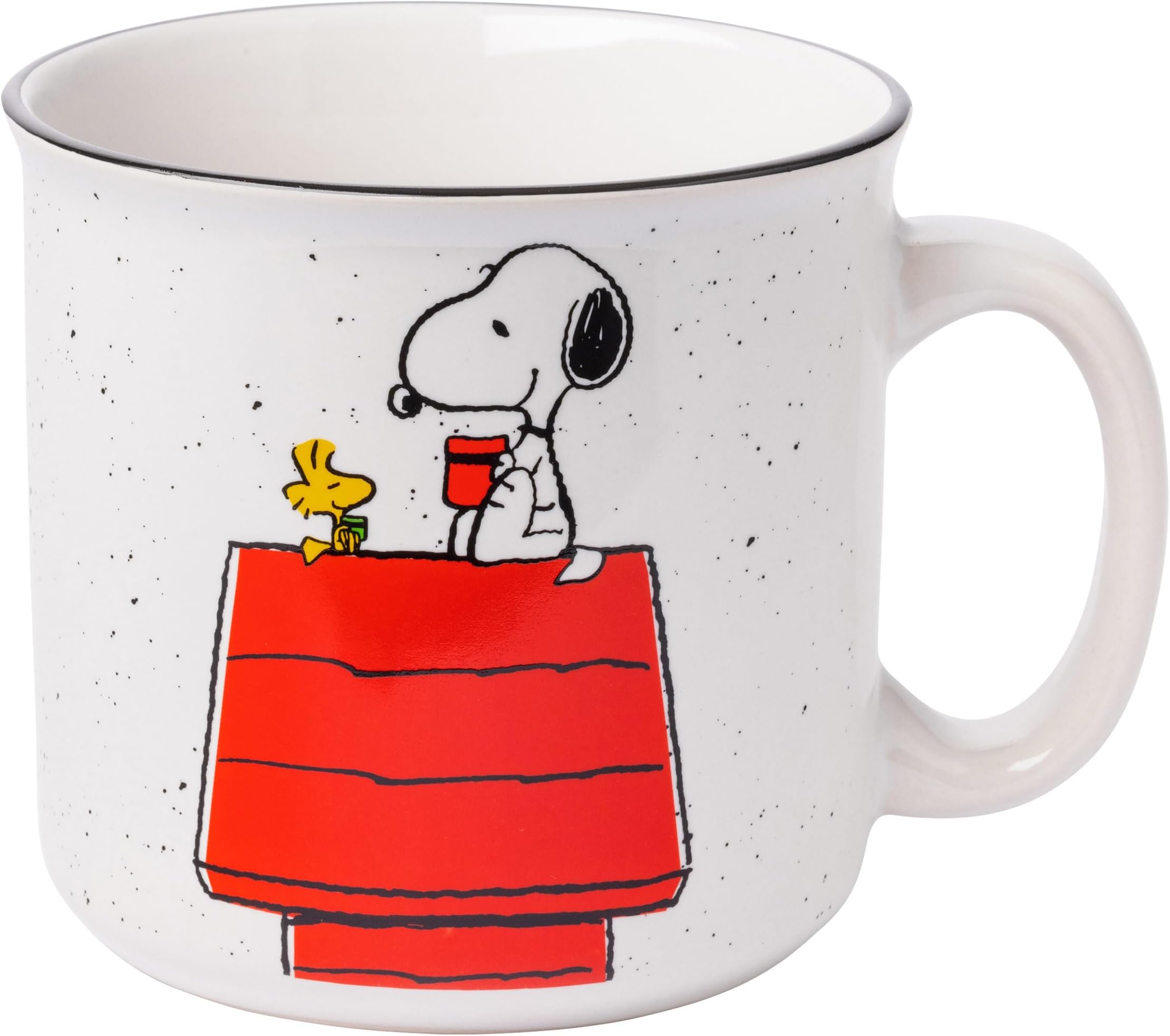 Amazon.com: Department 56 Peanuts Snoopy Wearing Scarf Sculpted Coffee ...
