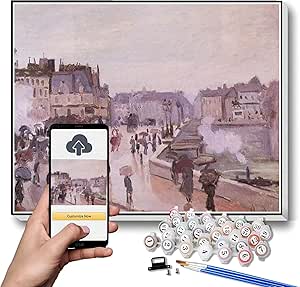 Amazon.com: Paint by Numbers for Adult The pont Neuf Painting by Claude ...