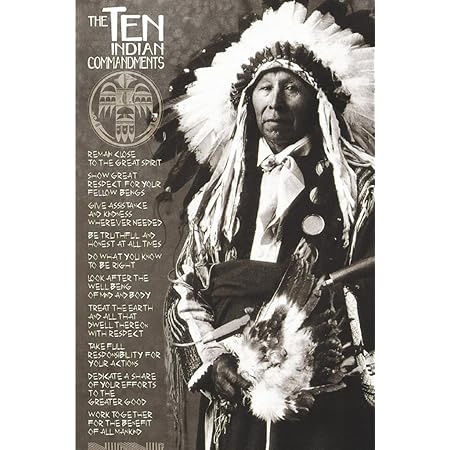 Amazon.com: The Ten Indian Commandments Poster Print, 24x36 Poster ...
