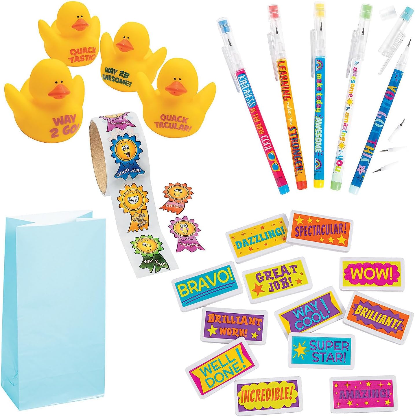 Amazon.com: Fun Express Bulk Motivational Handout Kit - Positive ...