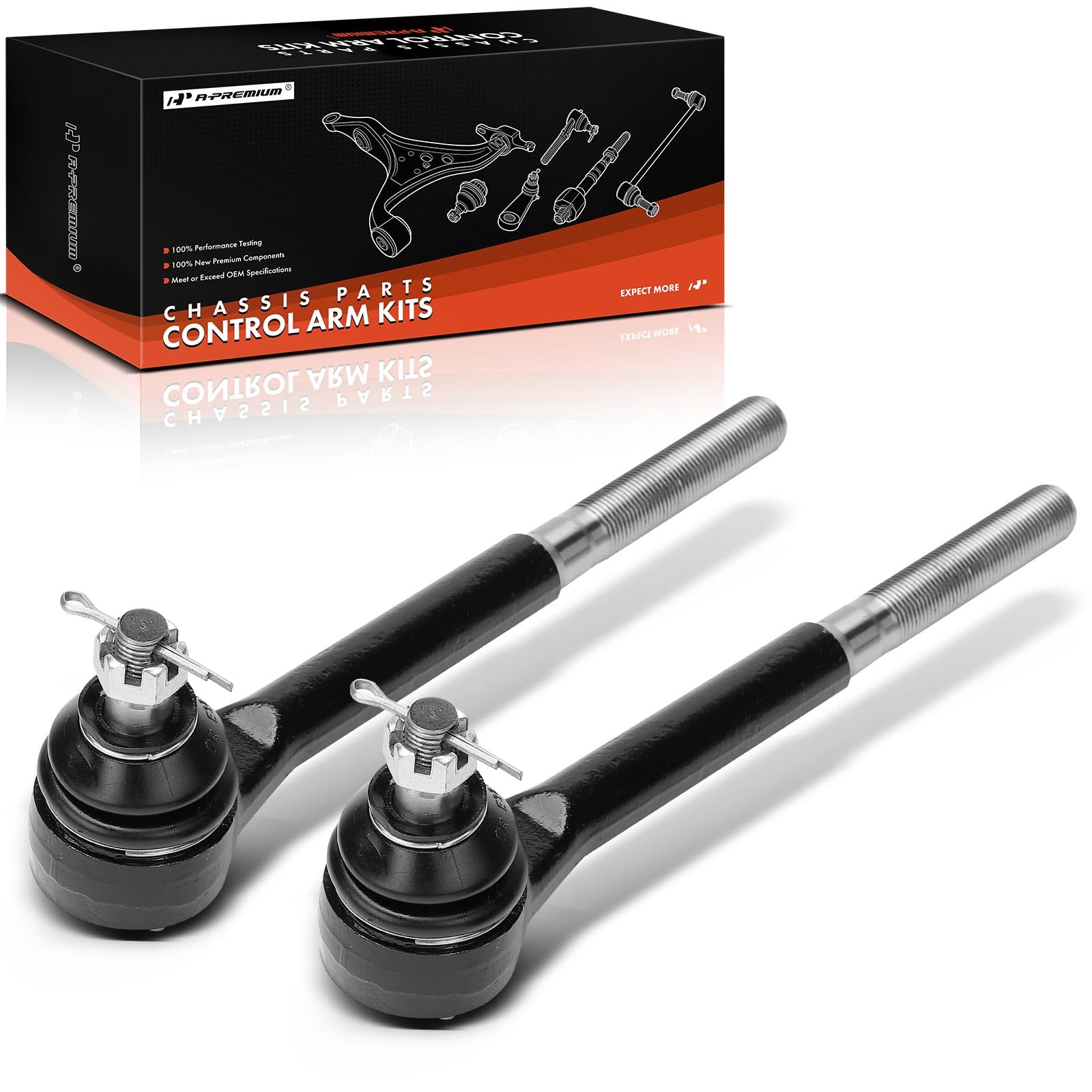 Amazon.com: A-Premium 2 x Front Outer Tie Rod Ends Compatible with ...