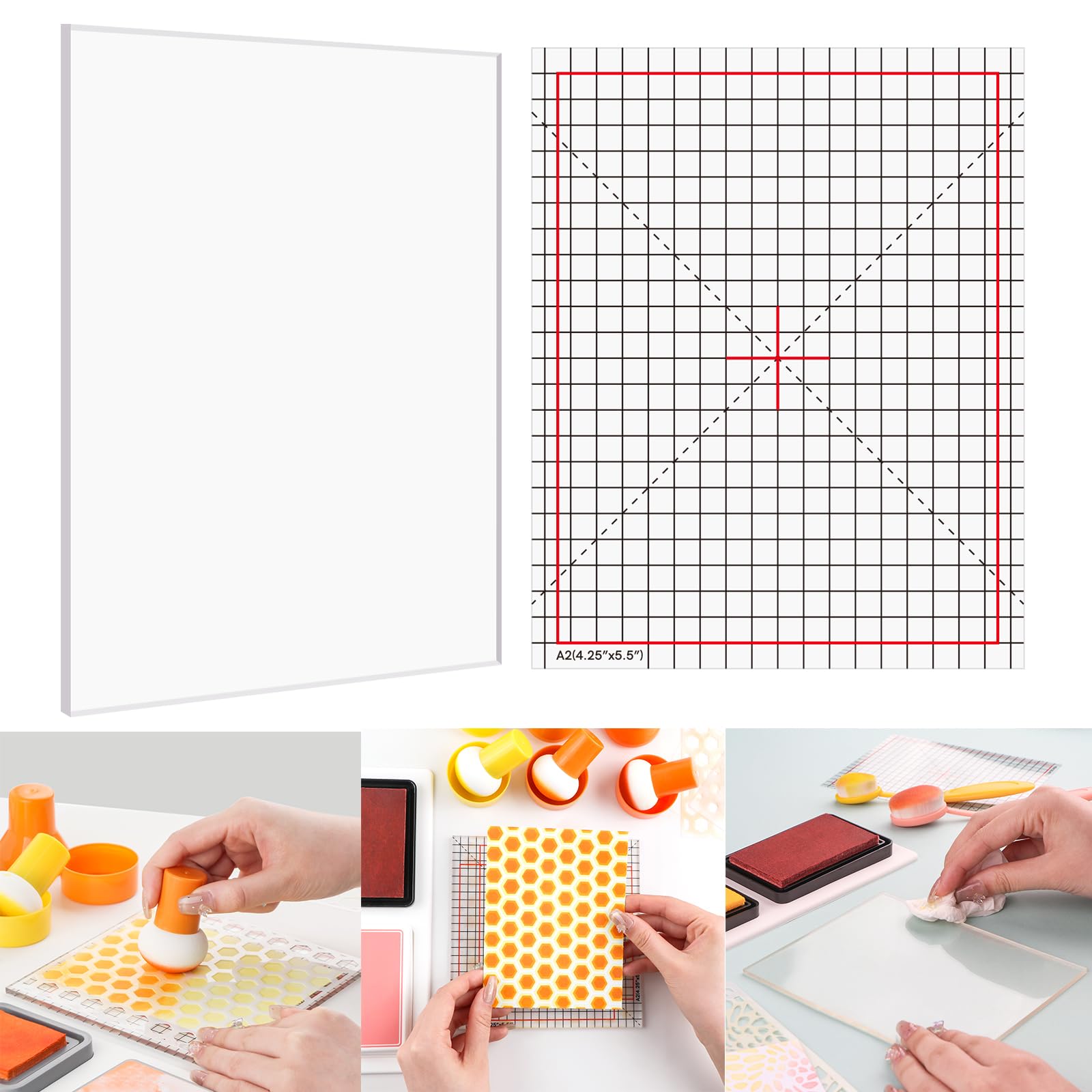 Amazon.com: Briartw 4.75x6 Grip Mat with Printed Guides,Multi-Use Non ...