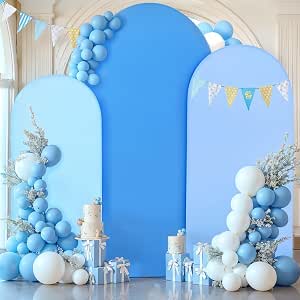 Amazon.com : Blue Arch Backdrop Cover 3 Set-7.2FT, 6.6FT, 6FT Spandex ...