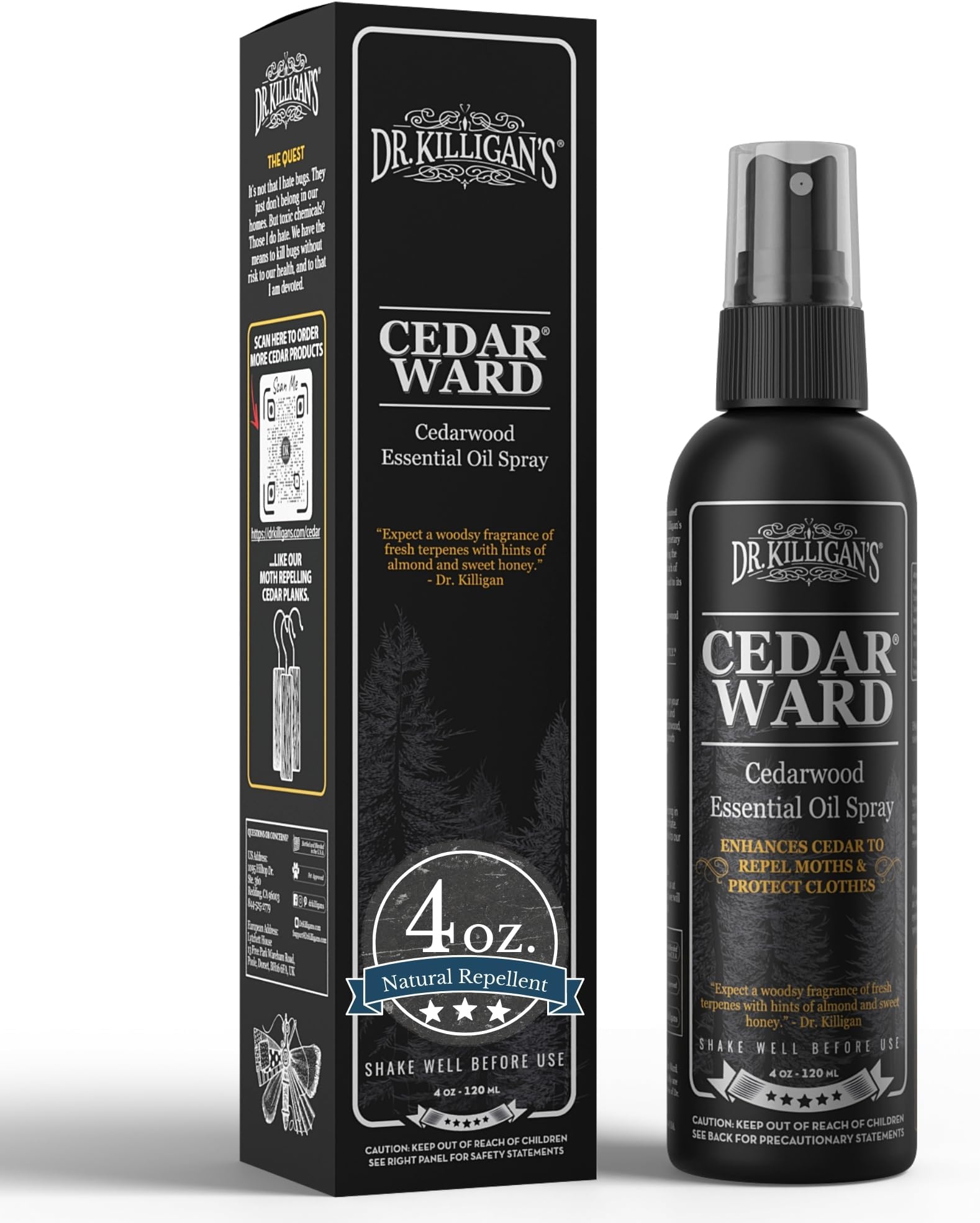 Amazon.com : Dr. Killigan’s CedarWard Spray - 4 fl. oz. - Natural Cedar ...