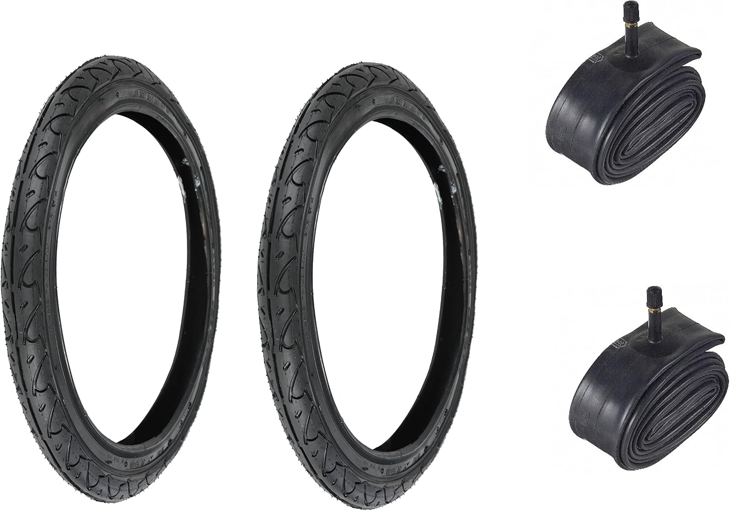 Pair 16" Bike Cycle Tyres & Inner Tubes Childrens Kids Smooth Tyres 16 ...