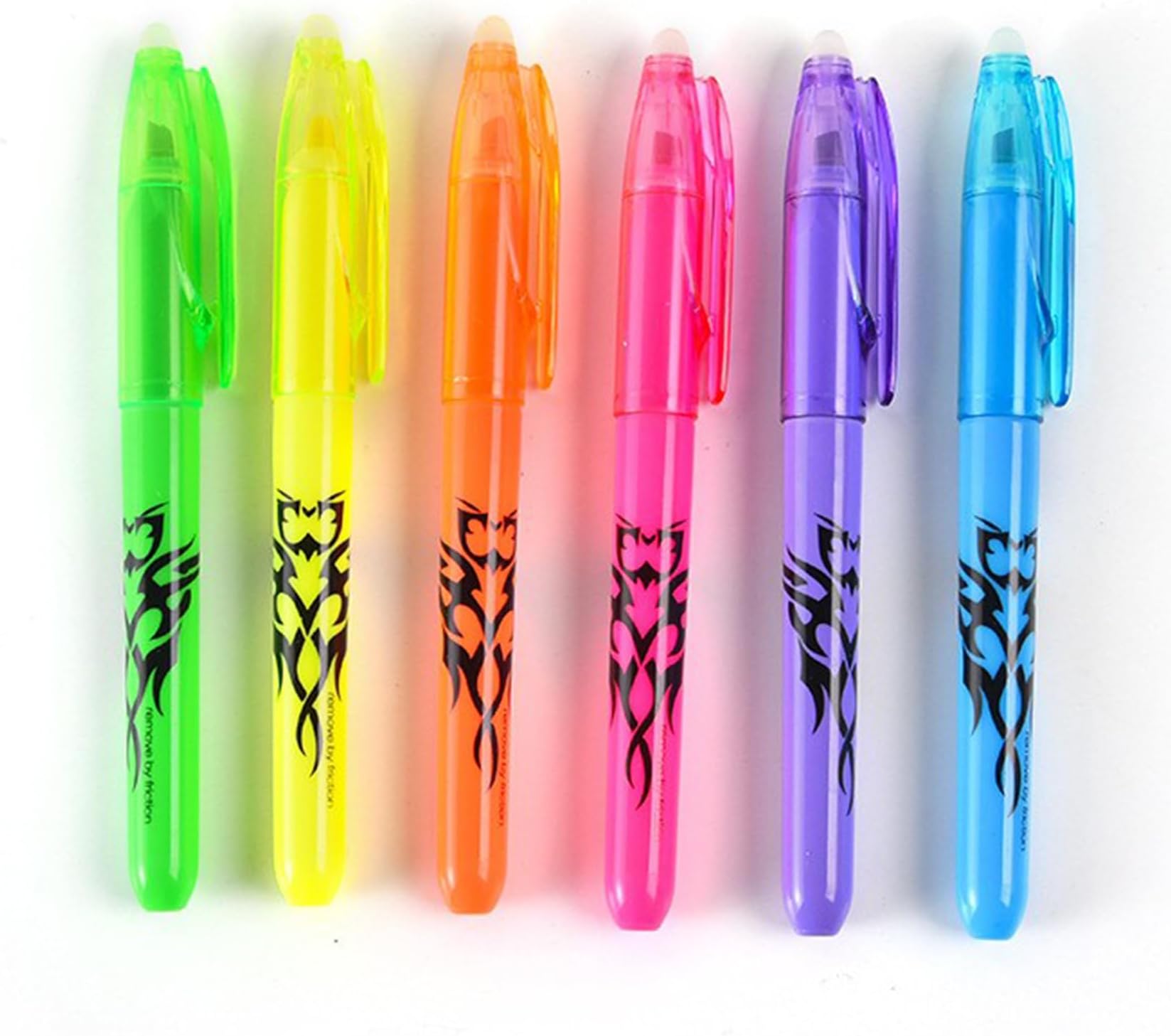 iJiGui Set of 6 Erasable Highlighters, Double Headed Highlighters for ...