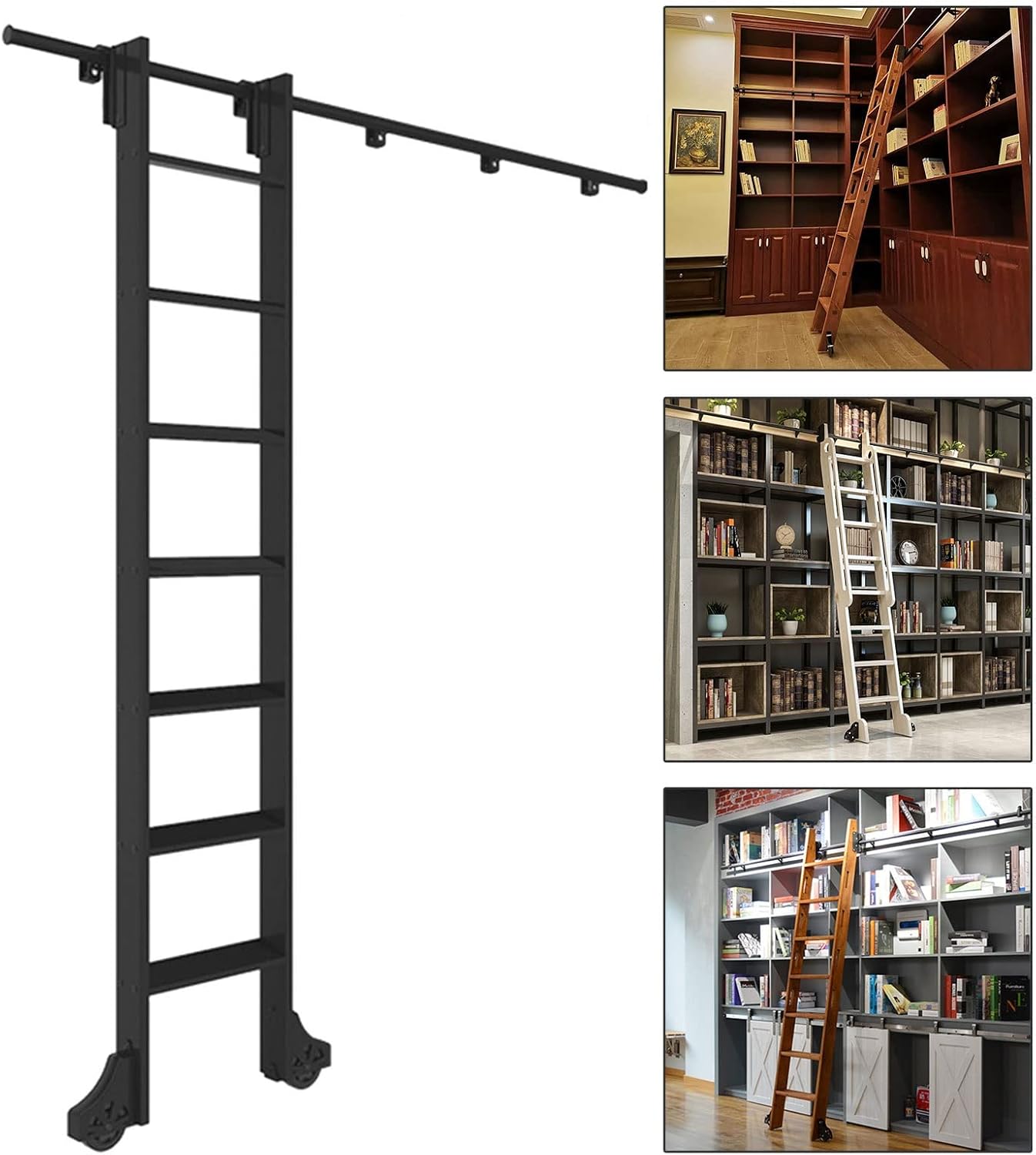 NIZAME Sliding Barn Door Kit Sliding Barn Door Kit Sliding Ladder ...