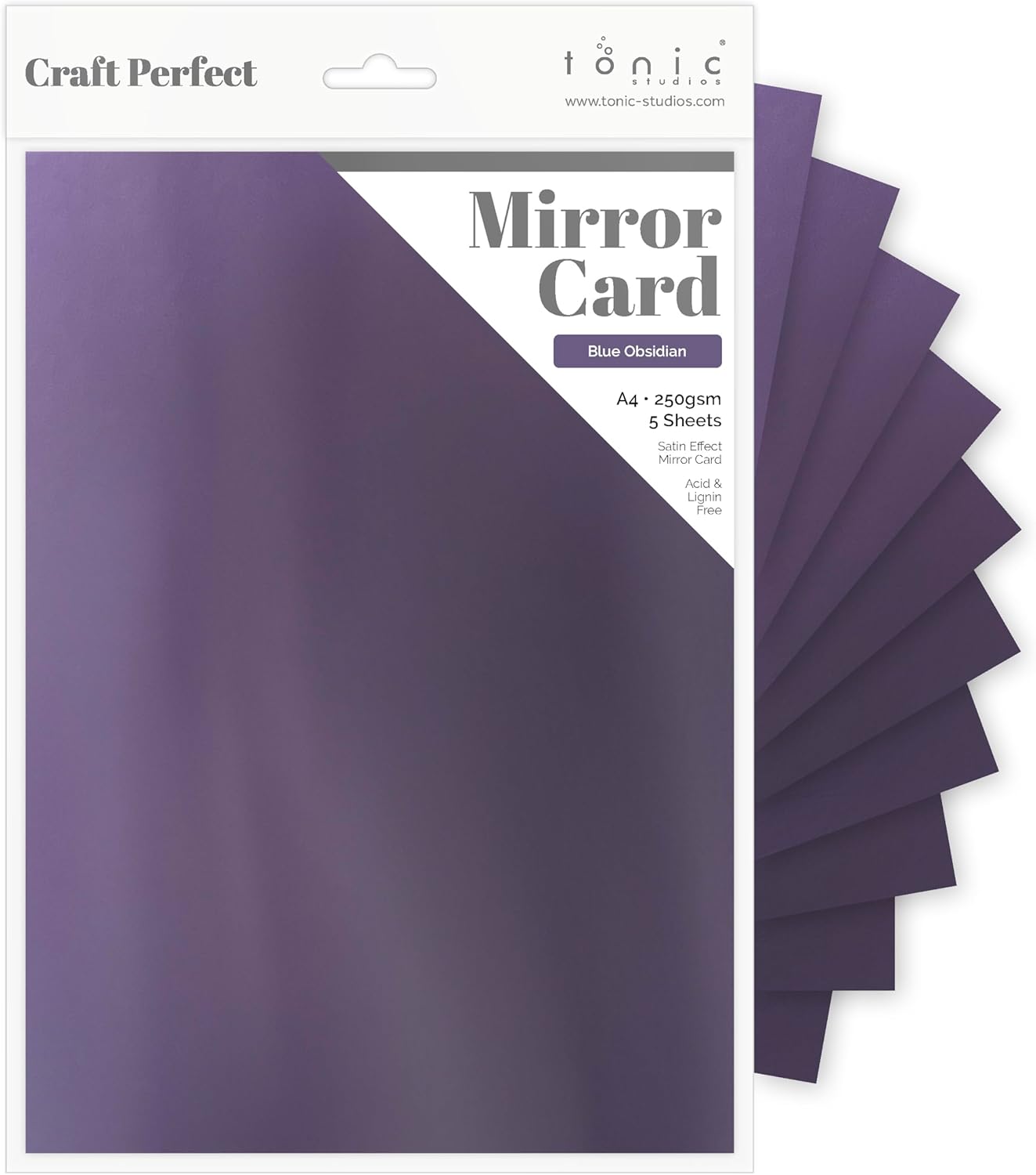 Amazon.com: Craft Perfect Satin Mirror Cardstock 8.5"X11" 5/Pkg-Blue ...