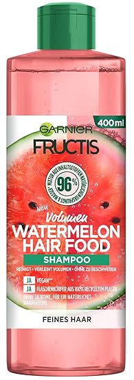 Garnier Shampoo, Watermelon, vegane Formel, für Volumen, entwirrt ...