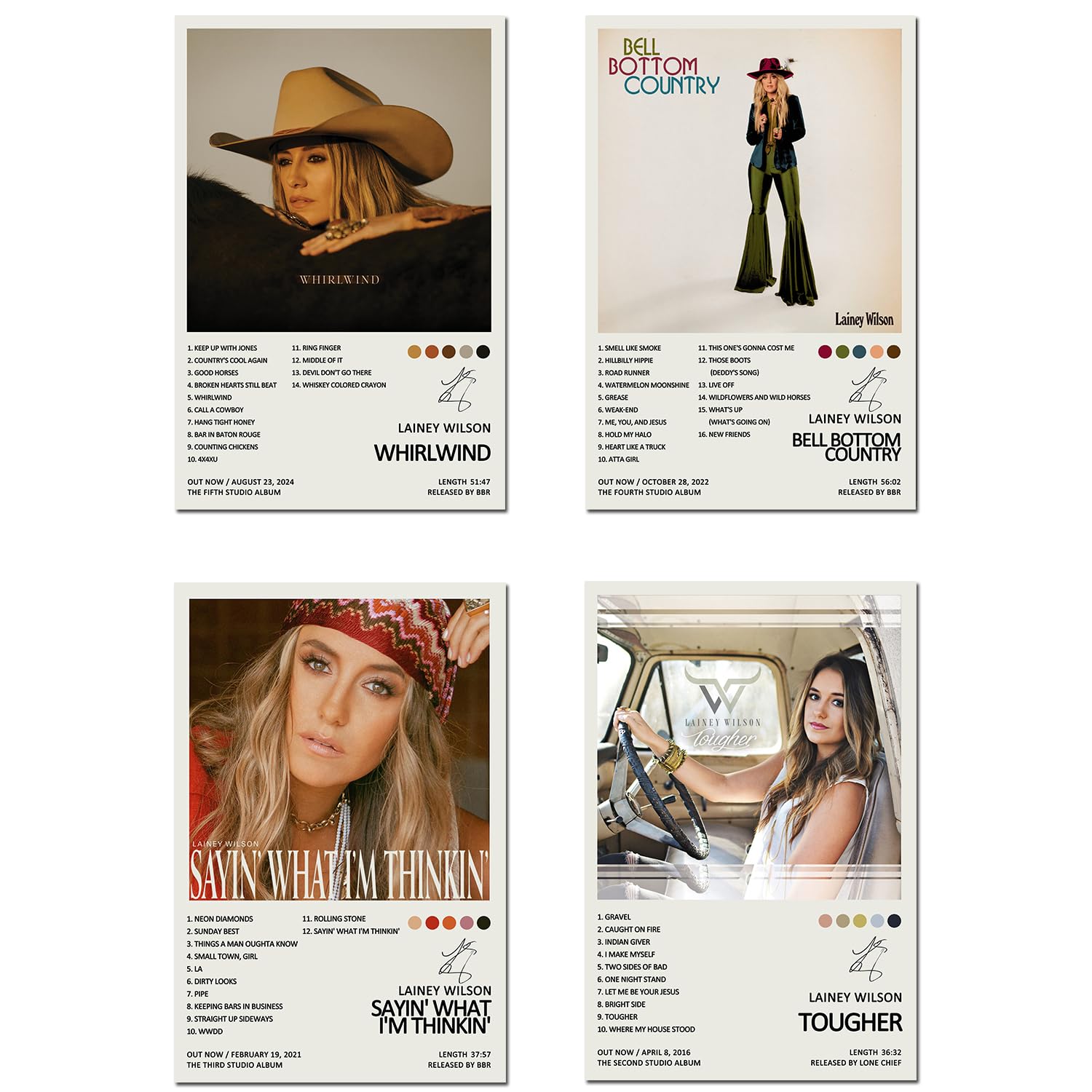 Amazon.com: Lainey Wilson Poster Album Cover Limited Edition Posters ...