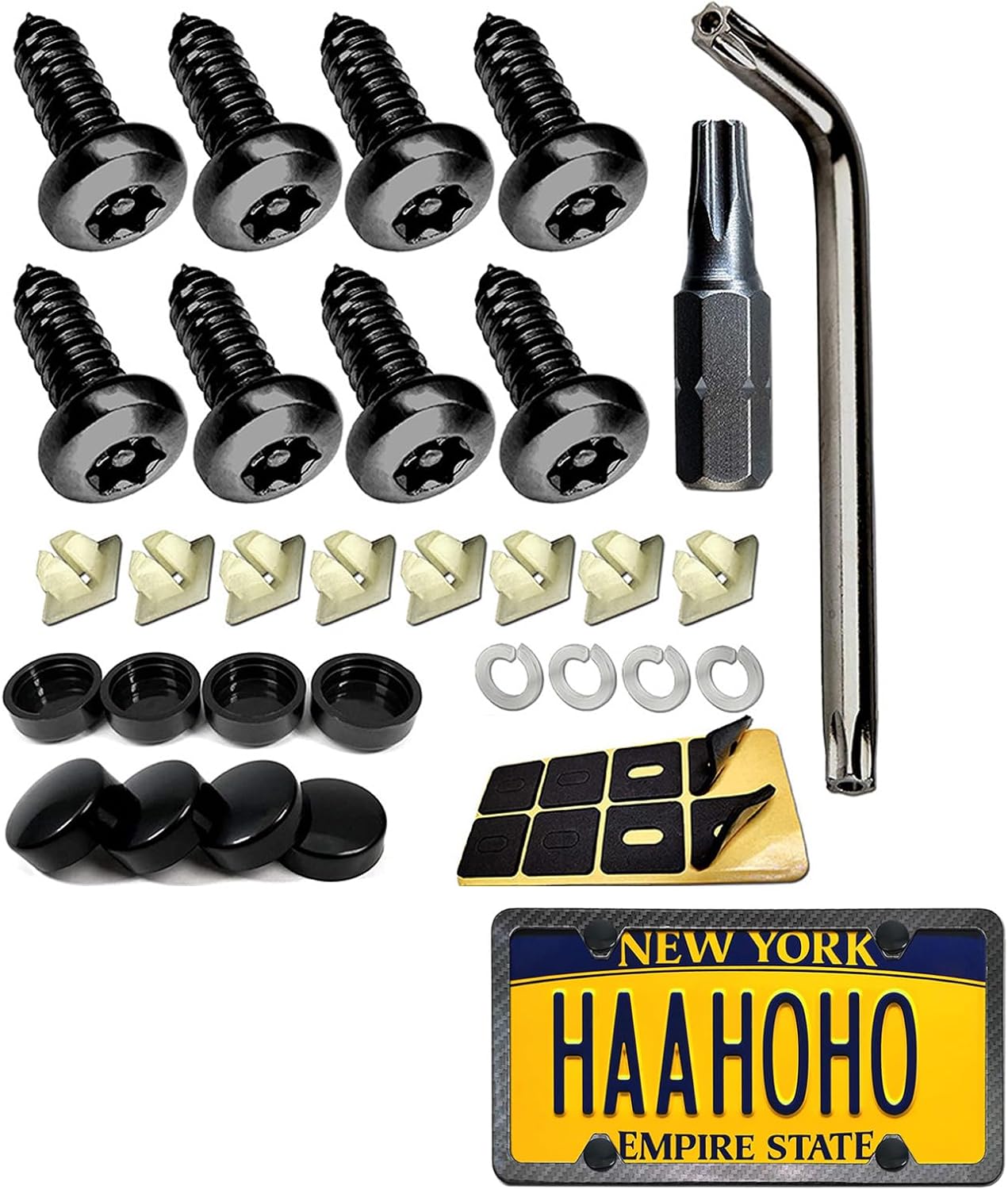 Amazon.com: GKmow 8 Set Stainless Steel License Plate Screws Kits, Car ...