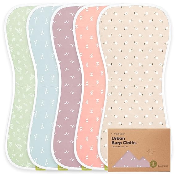 Amazon.com: 5-Pack Organic Burp Cloths for Baby Boys and Girls - Ultra ...
