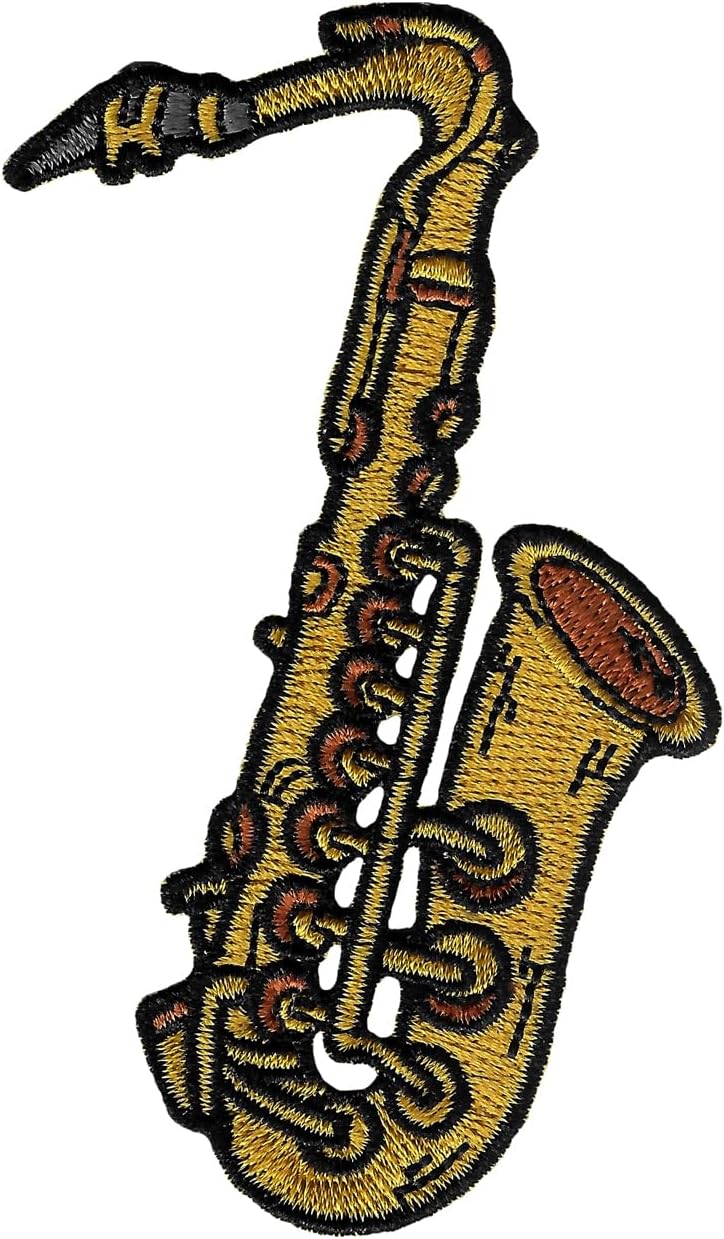 Amazon.com: Cypress Collectibles Saxophone Embroidered Patch Iron-On ...