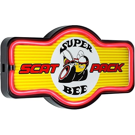 Amazon.com: Super Bee Scat Pack Vintage Inspired LED Neon Sign Retro ...