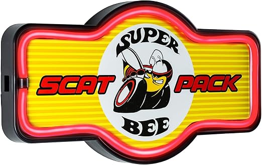 Super Bee Scat Pack Vintage Inspired LED Neon Sign Retro Wall Decor for ...