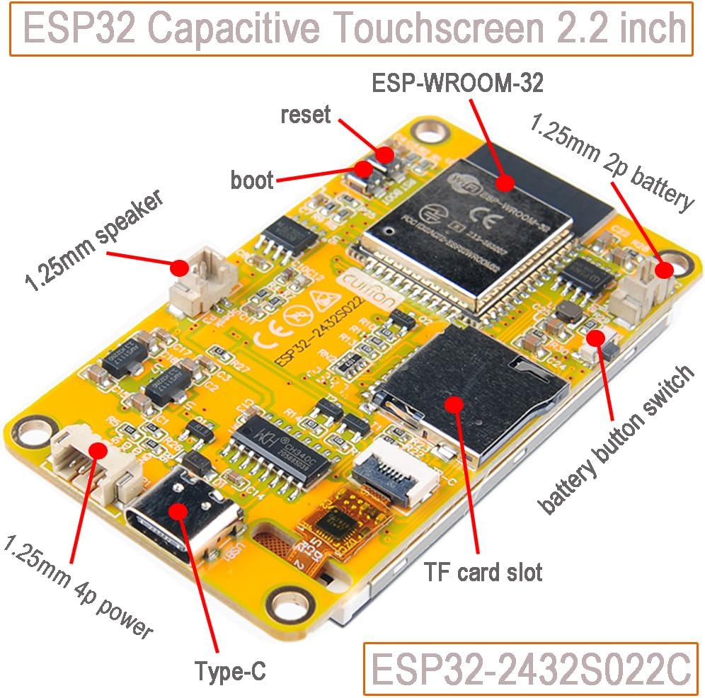 2.2 inch ESP32 Display ESP32-2432S022C Capacitive Australia | Ubuy