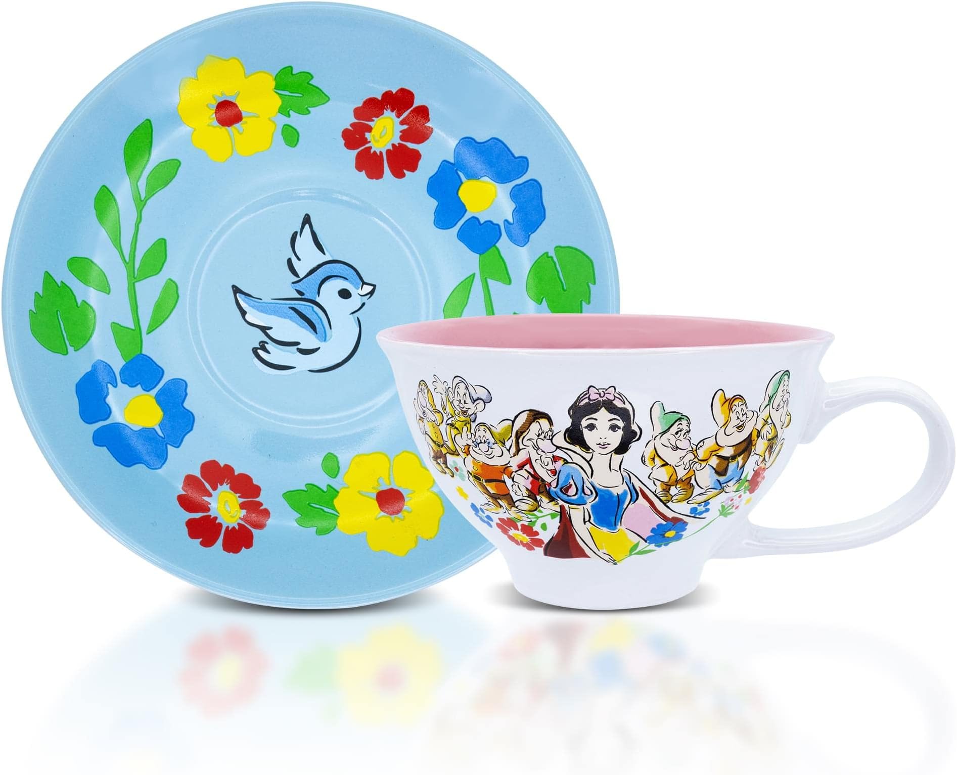 Amazon.com | Toynk Disney Beauty and the Beast Bone China Teacup and ...