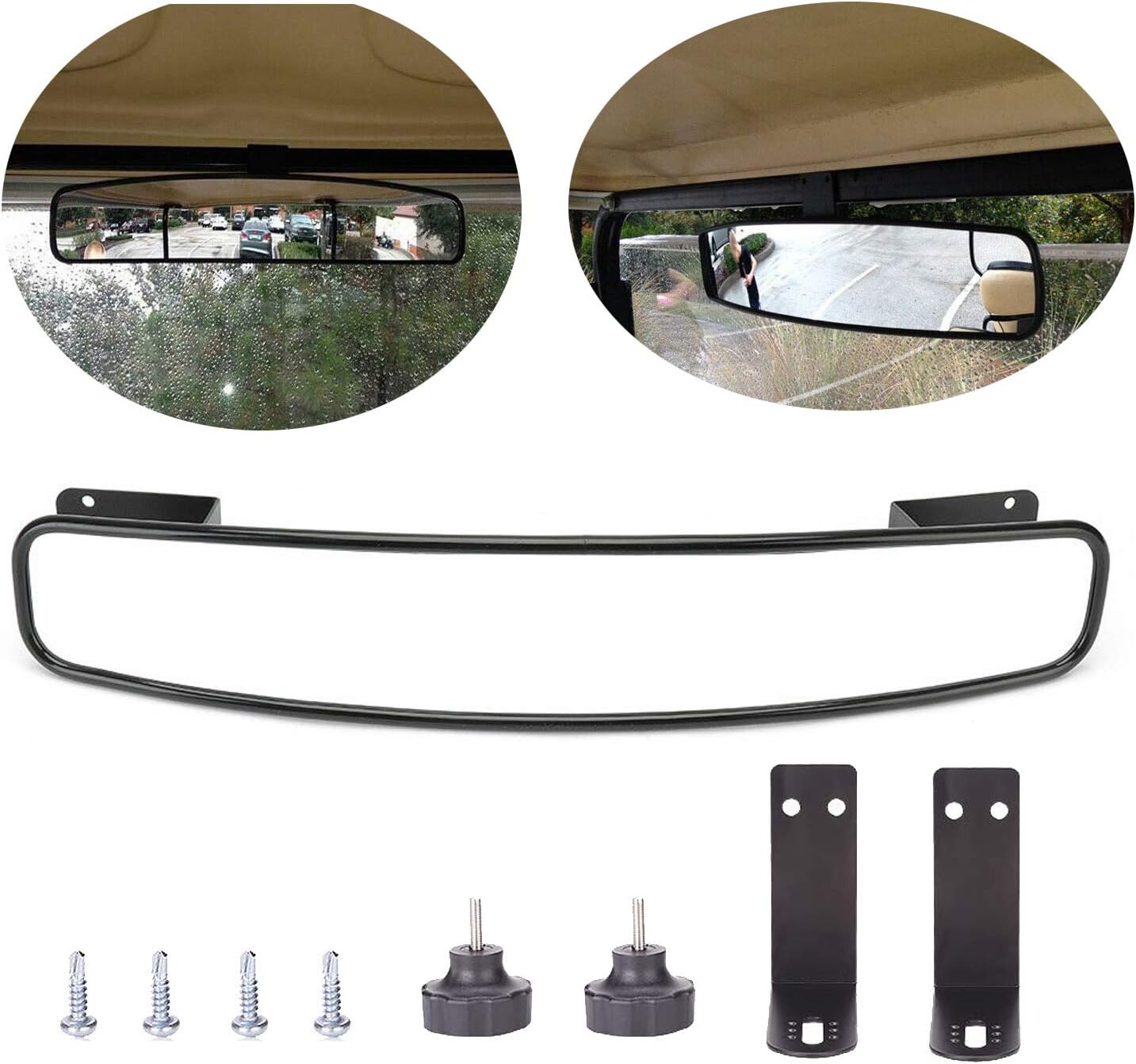 Amazon.com: ConPus Golf Cart Mirror, Rear View Mirror For Golf Cart Car ...