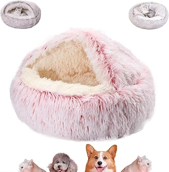 Amazon.com : Cozy House Dog Bed, Cozy Nook Plush Dog Bed, Cozy Cocoon ...