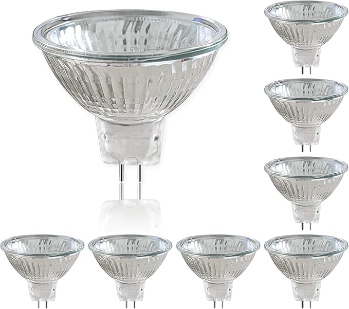 8 Pack MR16 Halogen Spotlight Bulbs, 12V 35W GU5.3 Spotlight Bulb ...