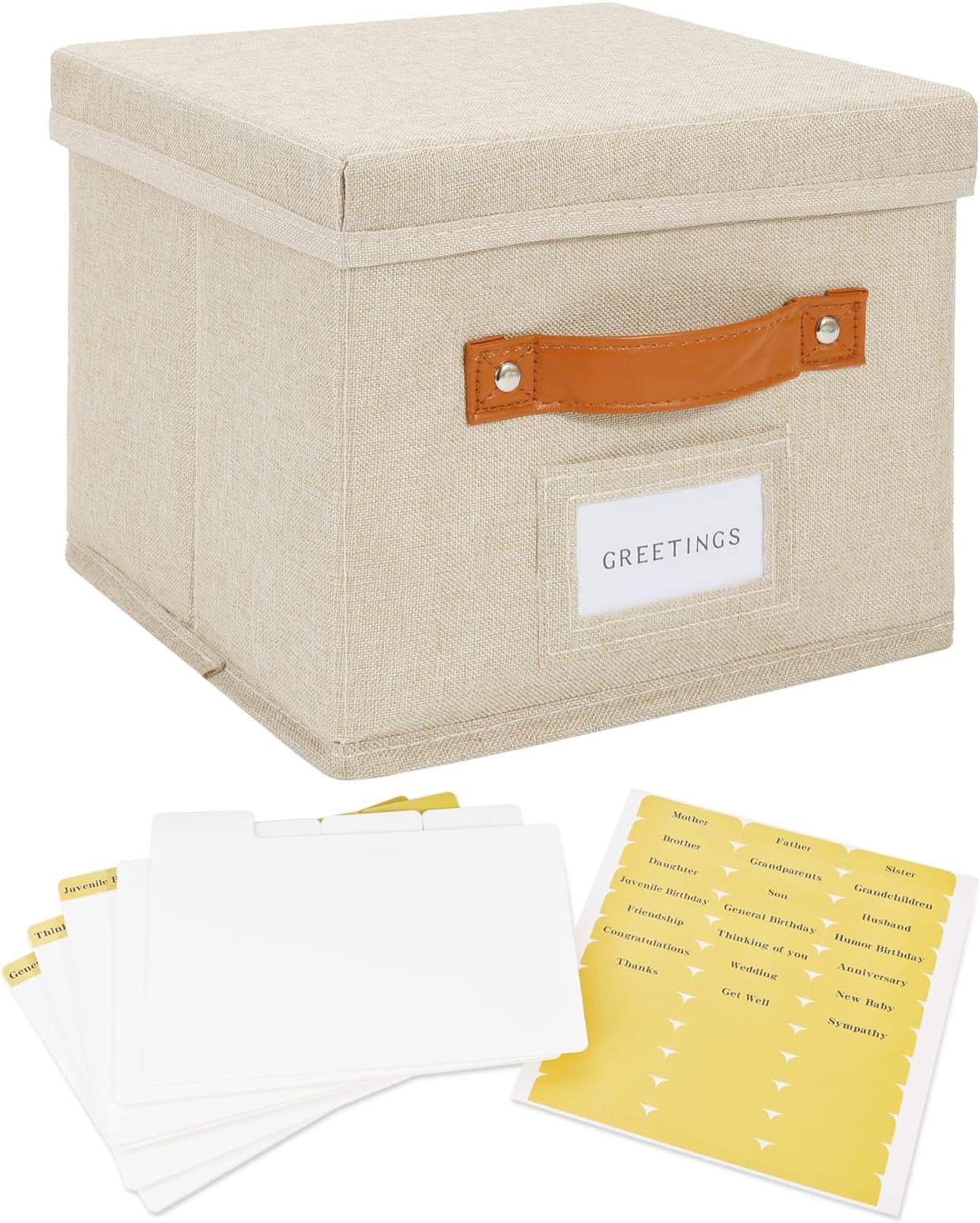 Amazon.com: TARSUKA Greeting Card Organizer Box with dividers - Storage ...