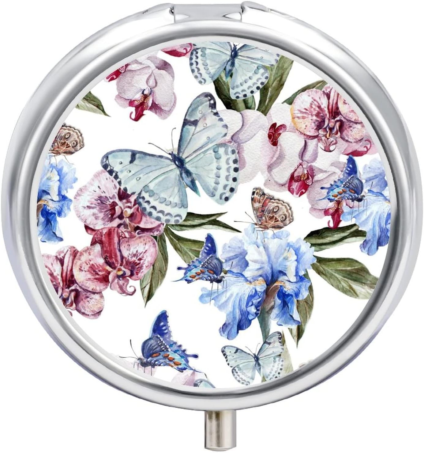 Amazon.com: Pocket Pill Case Watercolor Butterfly Travel Pill Holder ...