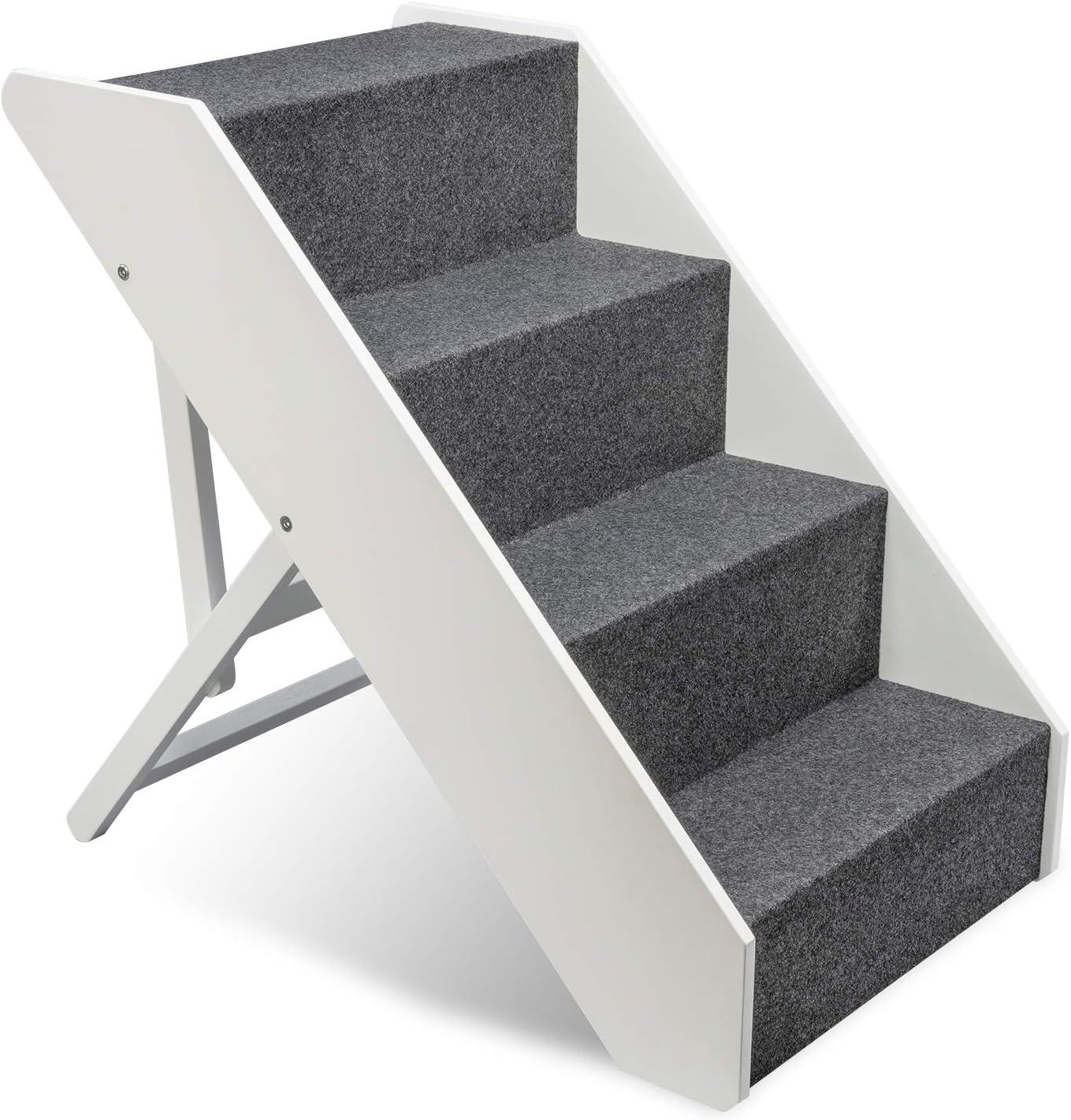 Amazon.com : Arf Pets Wood Dog Stairs, 4 Levels Height Adjustment Wide ...