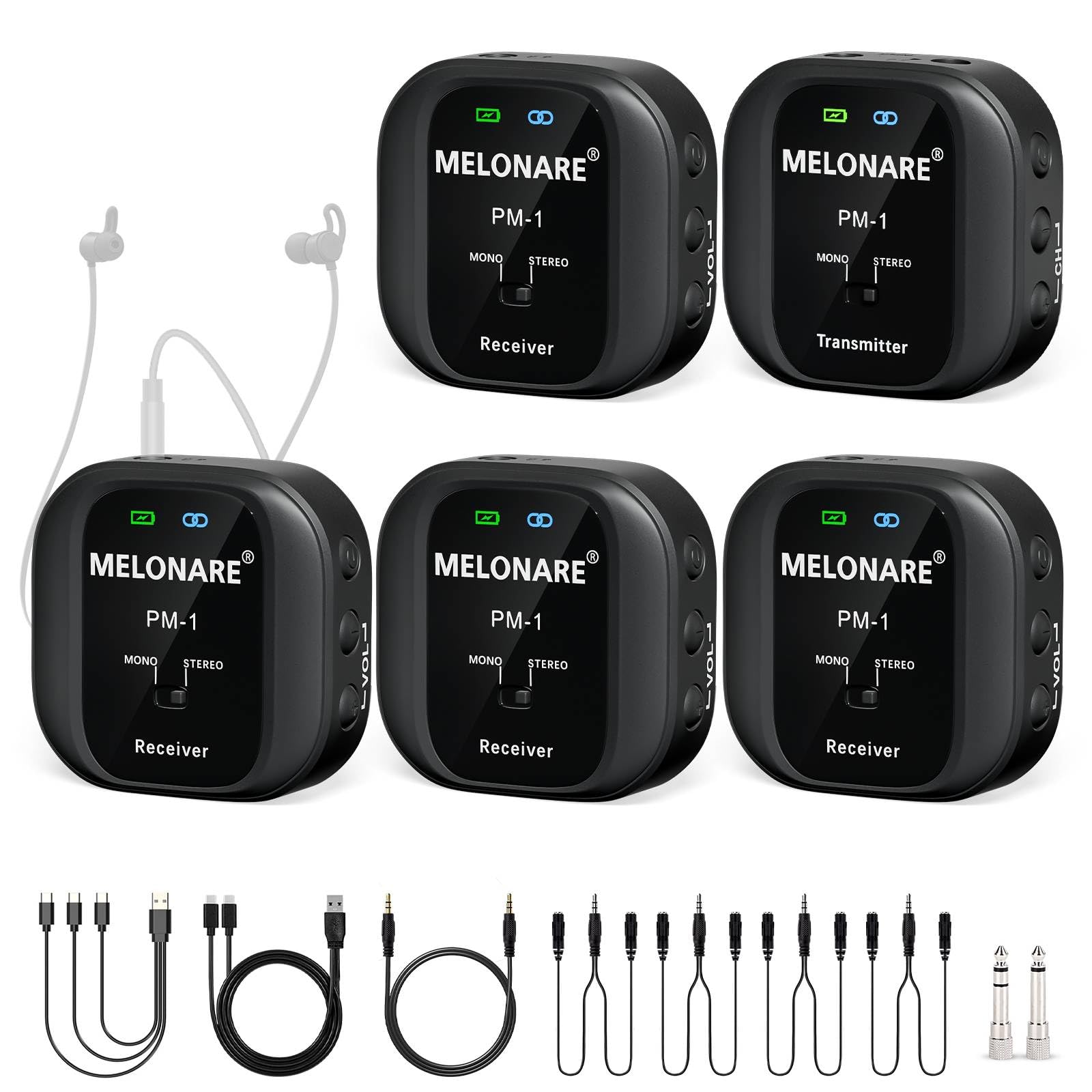 Amazon.com: MELONARE Wireless in-Ear Monitor System - UHF 500MHz, Low ...