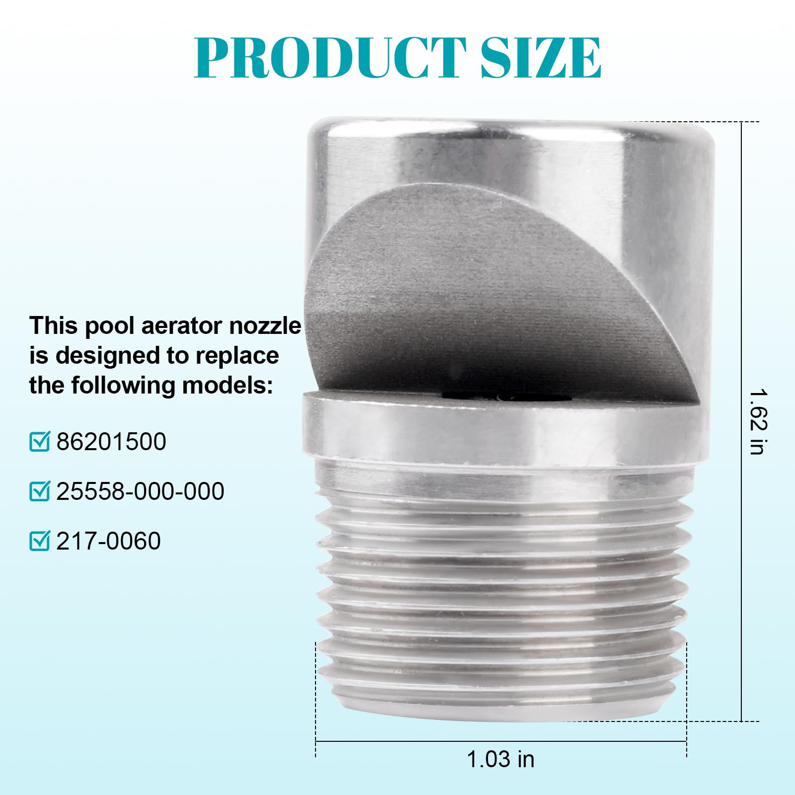 Snapklik.com : 86201500 Pool Aerator Nozzle For 3/4 Inch MIP Pool Jet ...