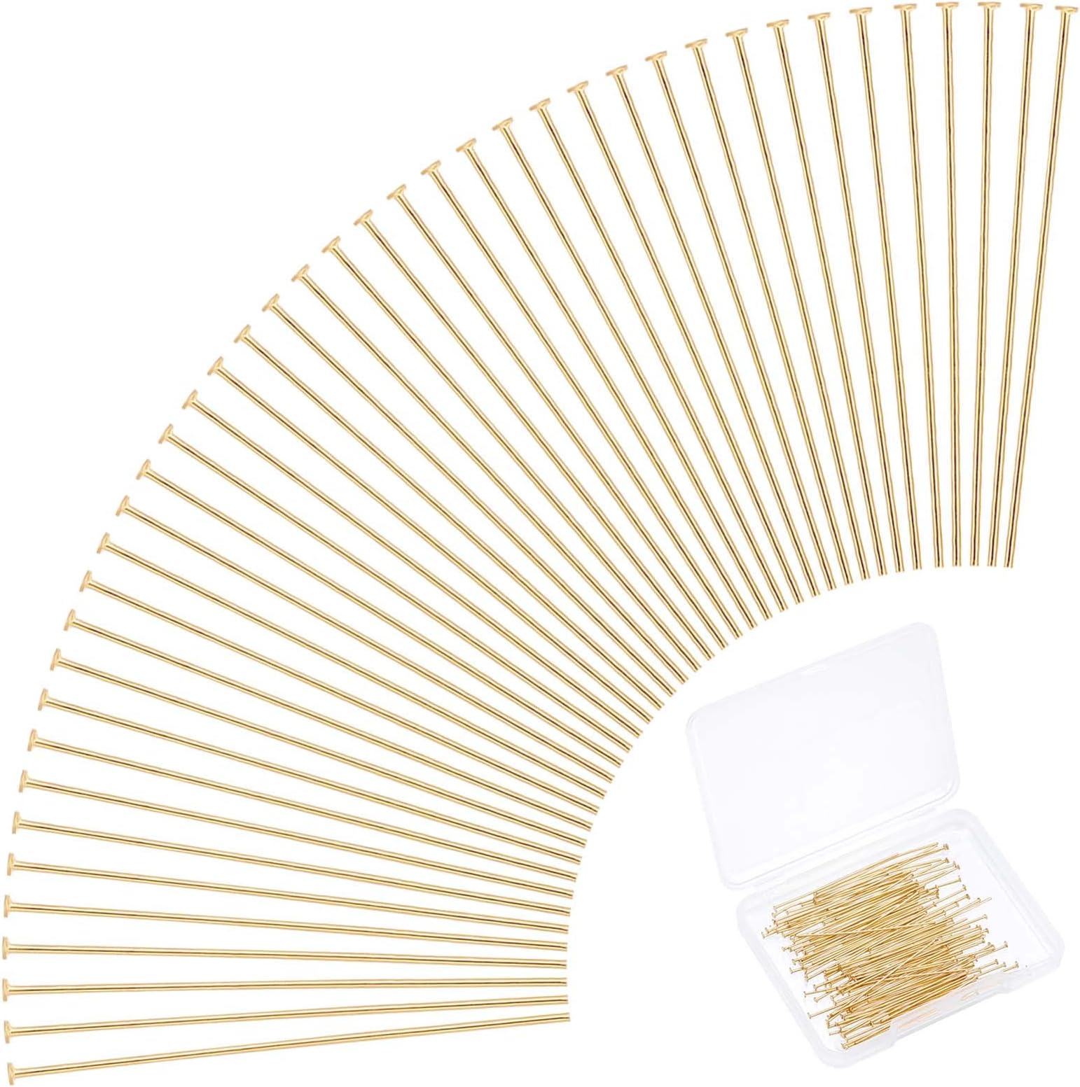 Amazon.com: PH PandaHall 24K Gold Flat Head Pins, 100pcs 304 Stainless ...