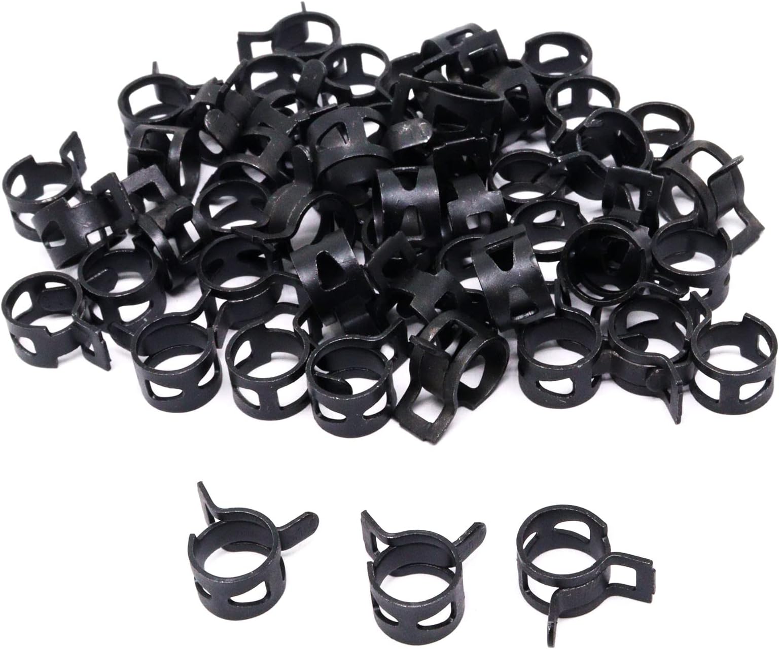 Amazon.com: SWZHAI 50 Pcs 1/4 ID Spring Hose Clamp, 6mm Spring Band ...