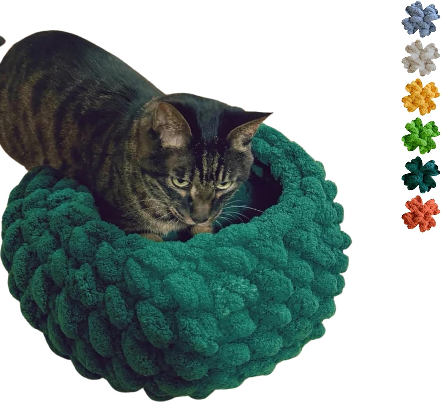 Amazon.com : Urnat Cat Nest Bed – Premium Handwoven Washable Extra Soft ...