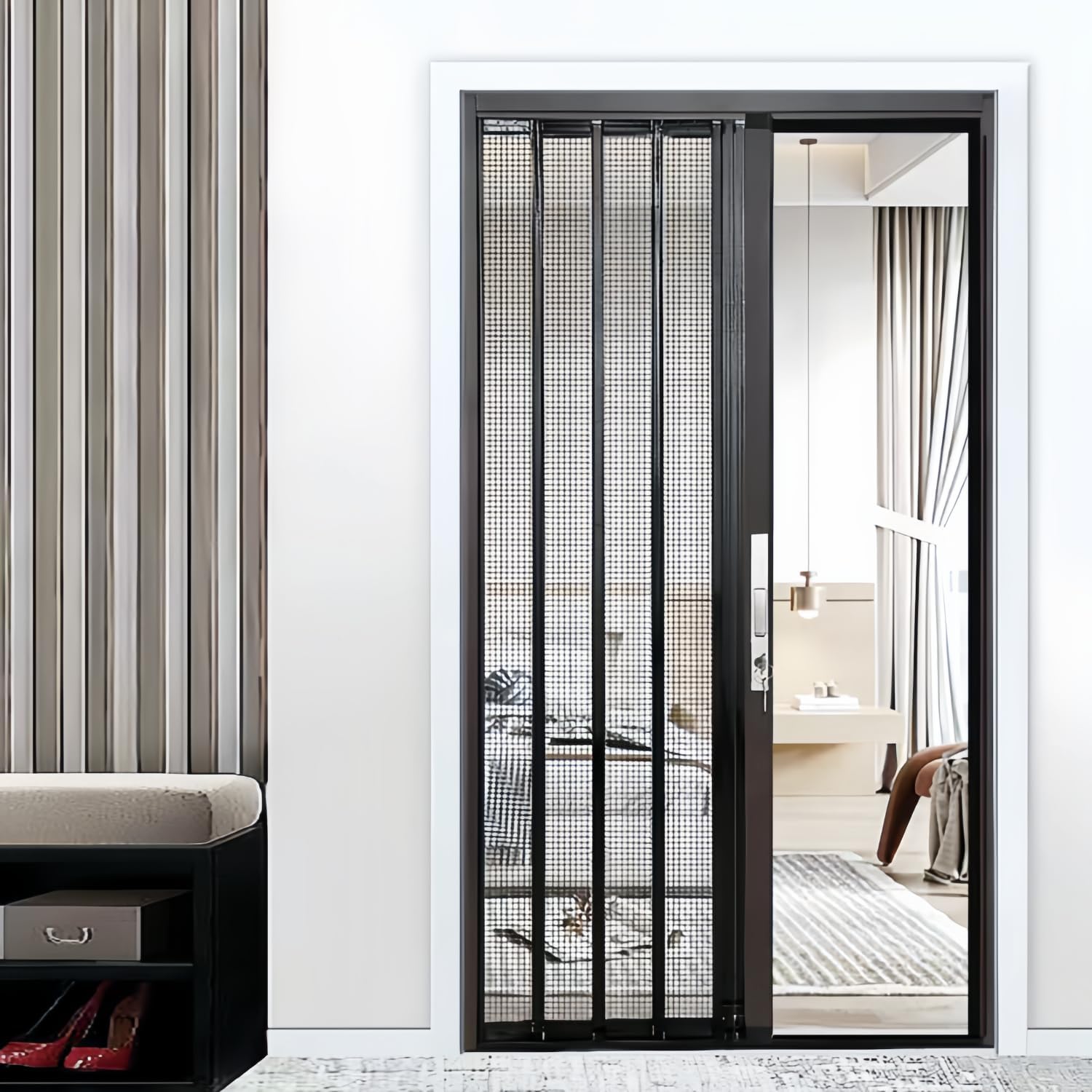 Chihansboom Retractable Aluminum Security Sliding Patio Screen Doors ...