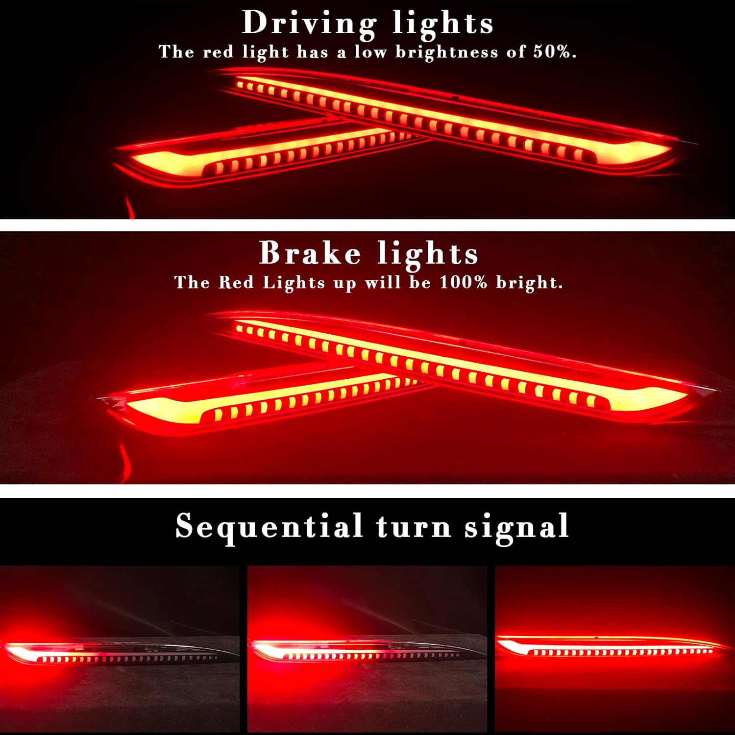 Luces LED para parachoques trasero para Tesla Modelo Y 2017-2022, color ...