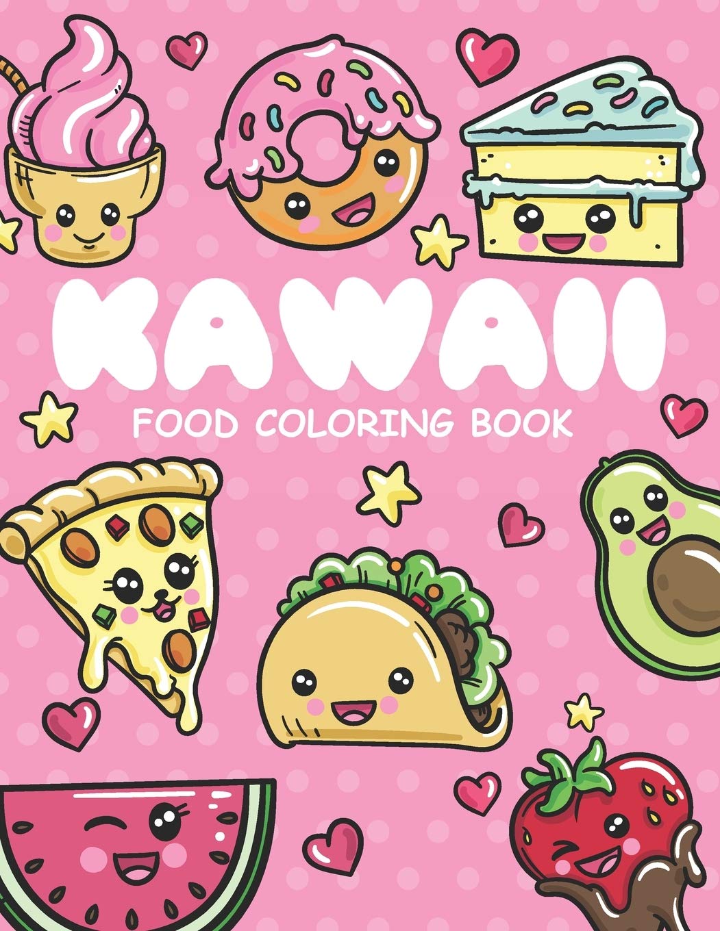 Kawaii Food Coloring Book Kawaii Doodle Coloring Book Cute Food ...