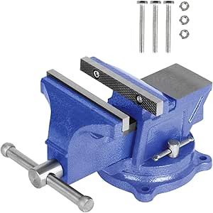 Tcatec 6 Inch Bench Vise, 360 Degree Swivel Pipe Vise, Heavy Duty ...