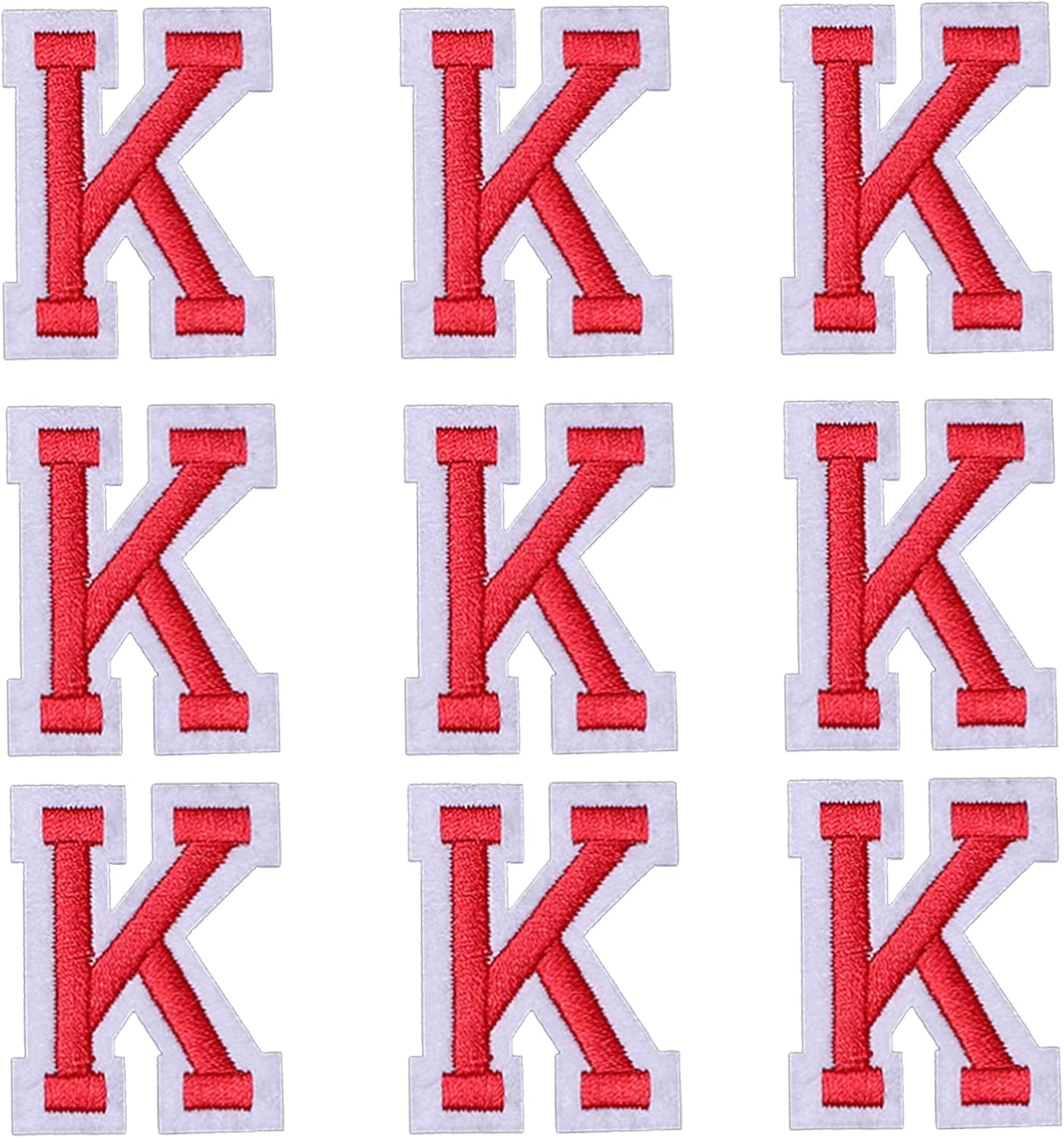 Amazon.com: GYGYL Iron on Letters Patches, 9Pcs of 2 Inch Red Letter K ...