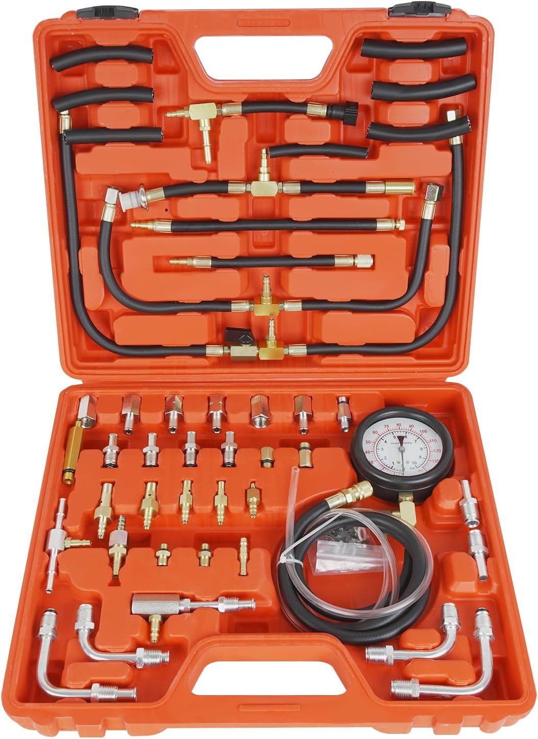 Amazon.com: DISUTOGO Fuel Injection Pressure Tester Gauge Kit Complete ...